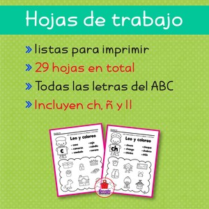 LEO Y COLOREO Con El Abecedario / Spanish Alphabet "read and Color ...