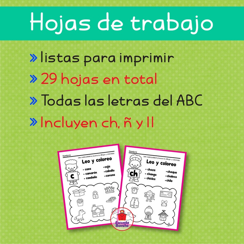 LEO Y COLOREO Con El Abecedario / Spanish Alphabet "read and Color ...