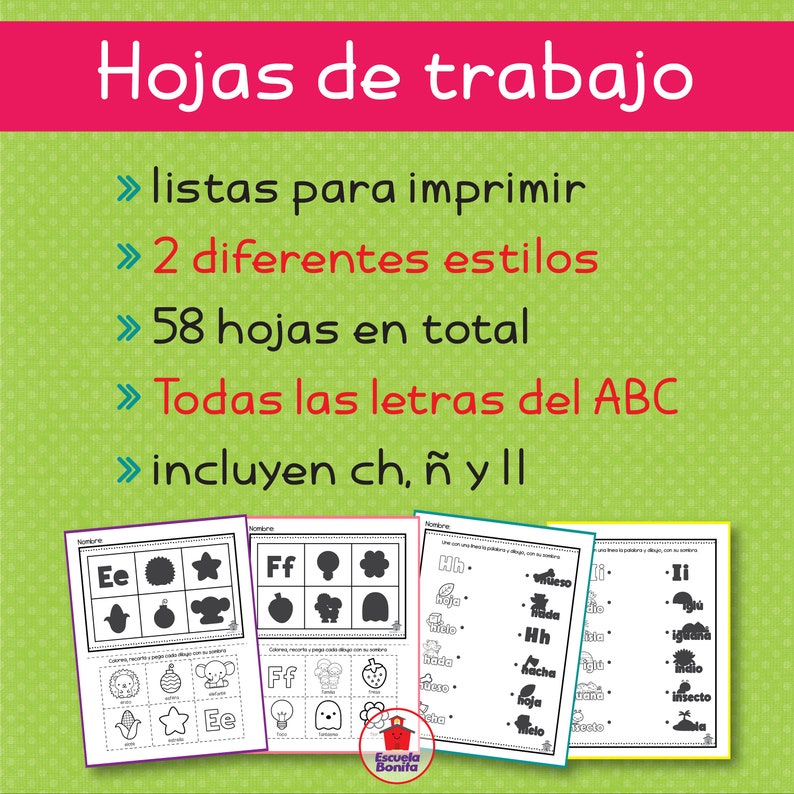 Sombras Del Abecedario / Spanish Alphabet Shadow Matching - Etsy