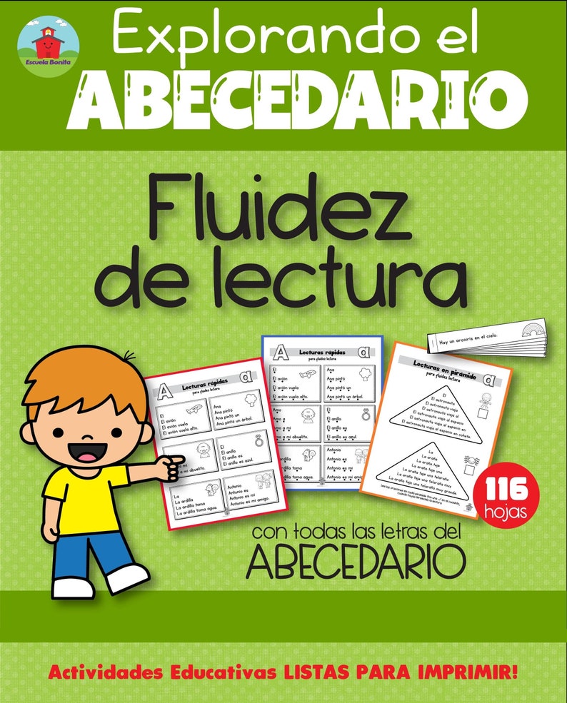 FLUIDEZ LECTORA Con El Abecedario / Spanish Reading Fluency - Etsy