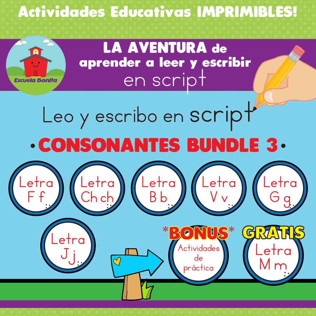 CONSONANTES BUNDLE 3 -- La Aventura De Aprender a Leer Y Escribir En ...