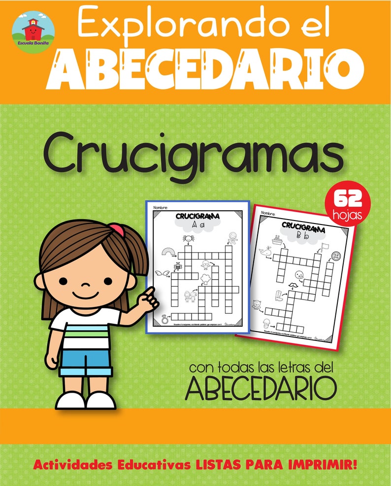 CRUCIGRAMAS Del Abecedario / Spanish Alphabet CROSSWORDS - Etsy