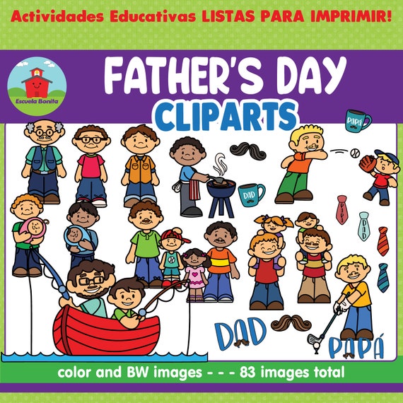 Father's Day CLIPARTS Día Del Padre DIBUJOS - Etsy