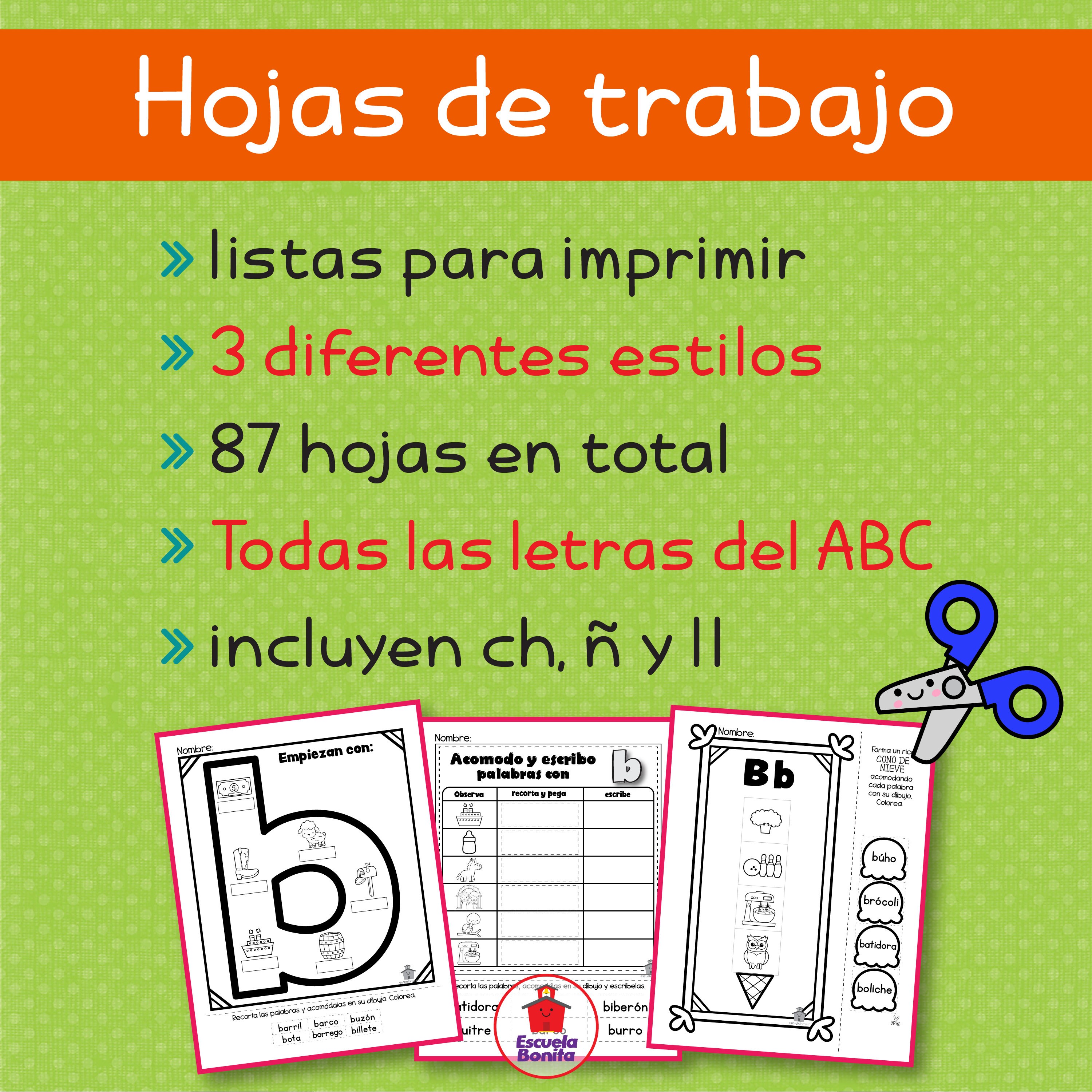 ACOMODANDO PALABRAS Con El Abecedario / Spanish Alphabet arranging ...