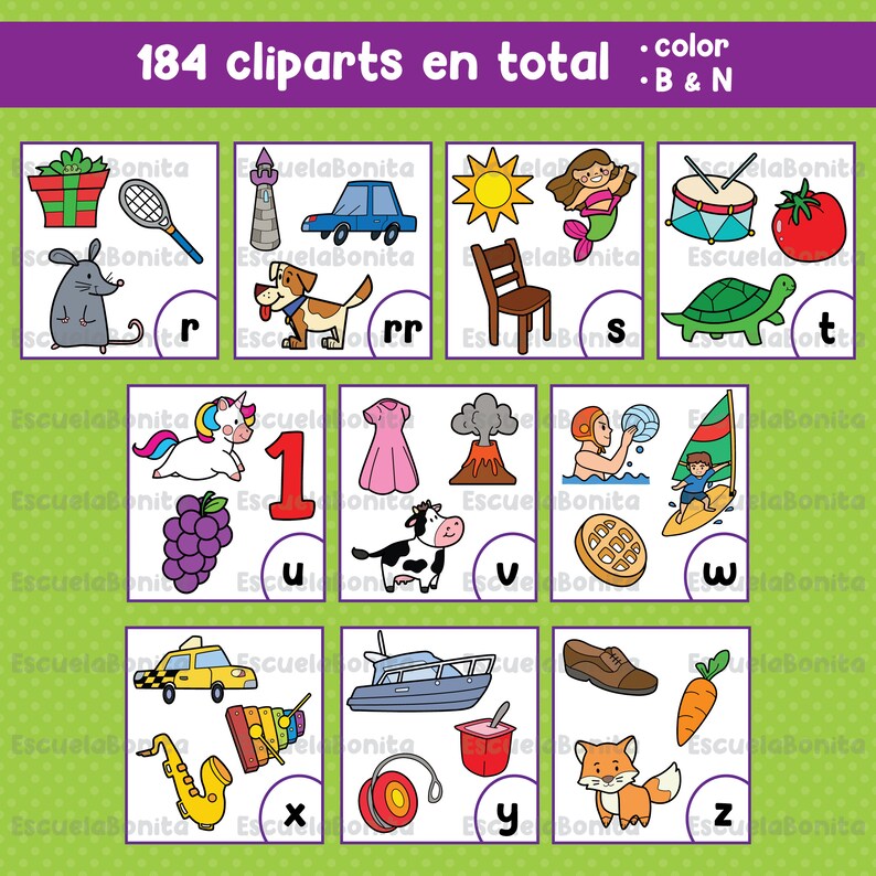 Abecedario En Español // Spanish Alphabet CLIPART - Etsy