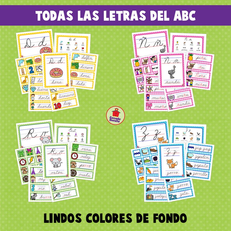 Posters, Carteles Y Tarjetas Del ABECEDARIO En Cursiva / Cursive ...