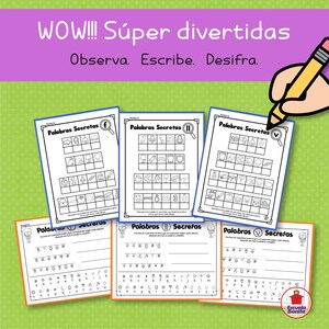 PALABRAS SECRETAS Con El Abecedario / Spanish Alphabet "secret Words ...