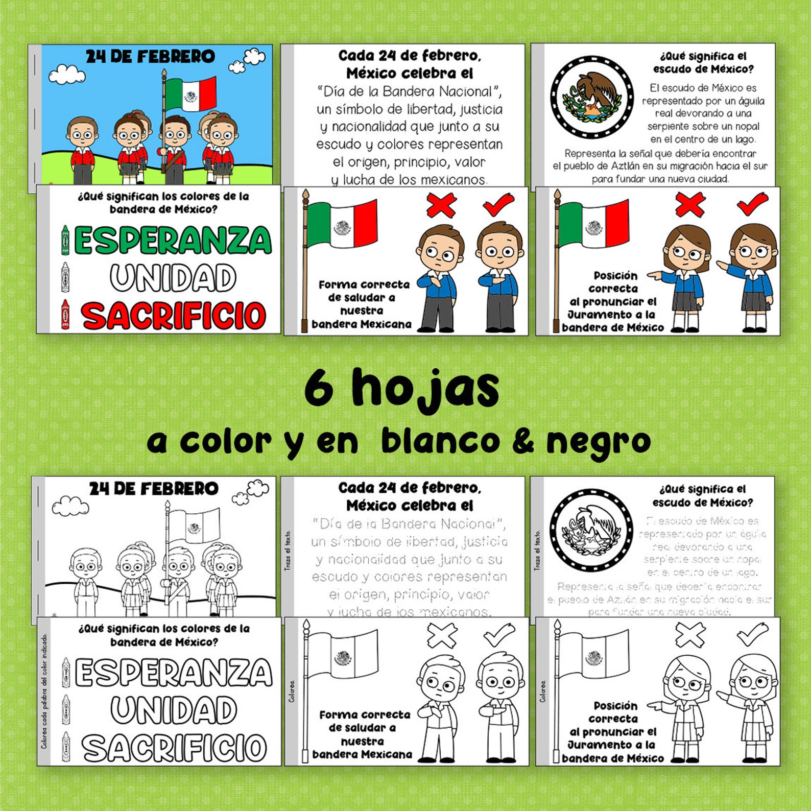 Mi Librito Del Día De La Bandera Mexicana // MEXICAN FLAG DAY - Etsy