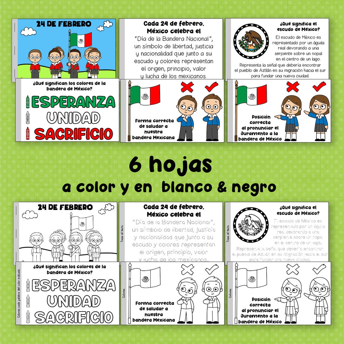 Mi librito del día de la bandera Mexicana // MEXICAN FLAG DAY - Etsy España