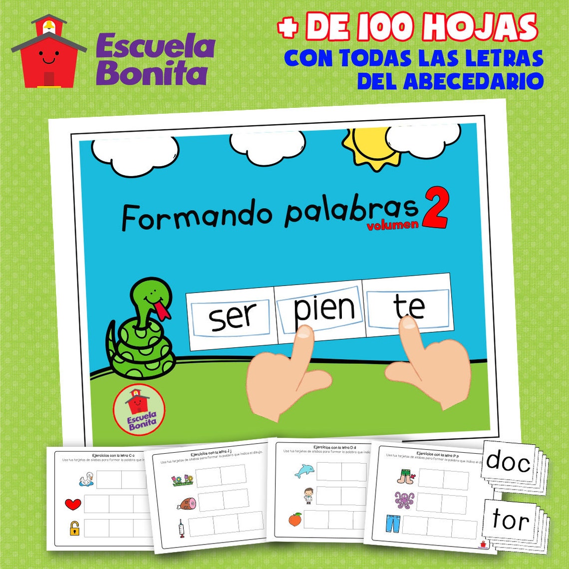 SUPER BUNDLE Aprendo a Leer Y Escribir formando Palabras 1, 2 Y 3 En ...
