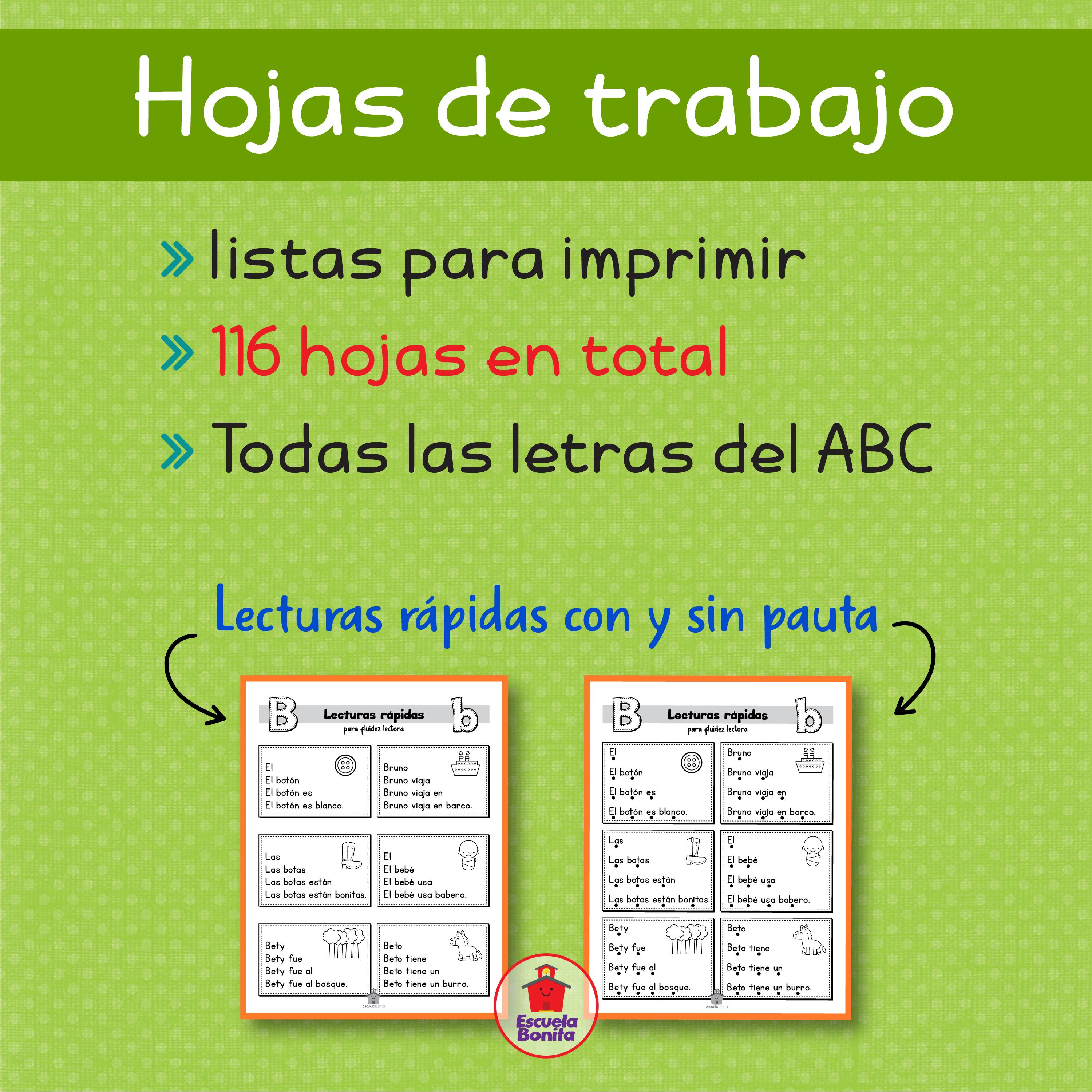 FLUIDEZ LECTORA Con El Abecedario / Spanish Reading Fluency - Etsy