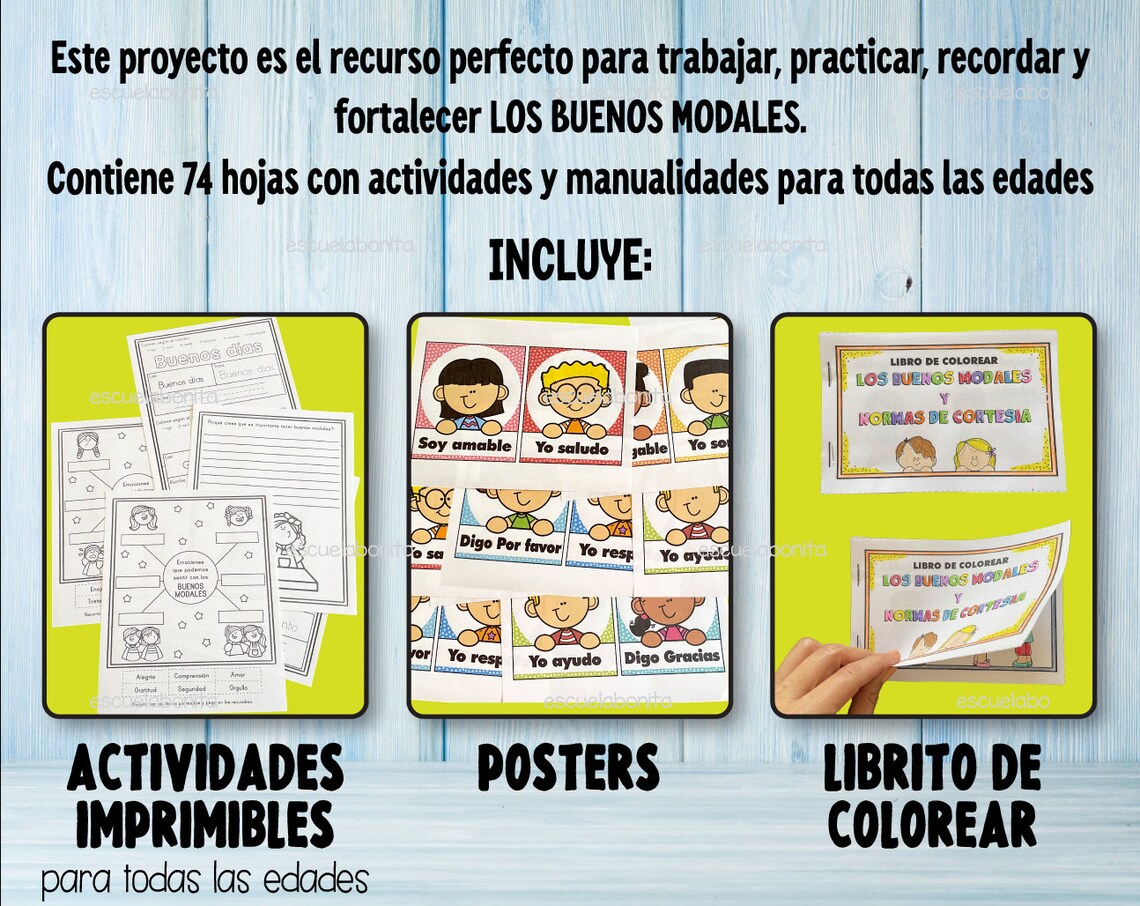 Proyecto Sobre Los BUENOS MODALES / Good Manners UNIT in Spanish - Etsy