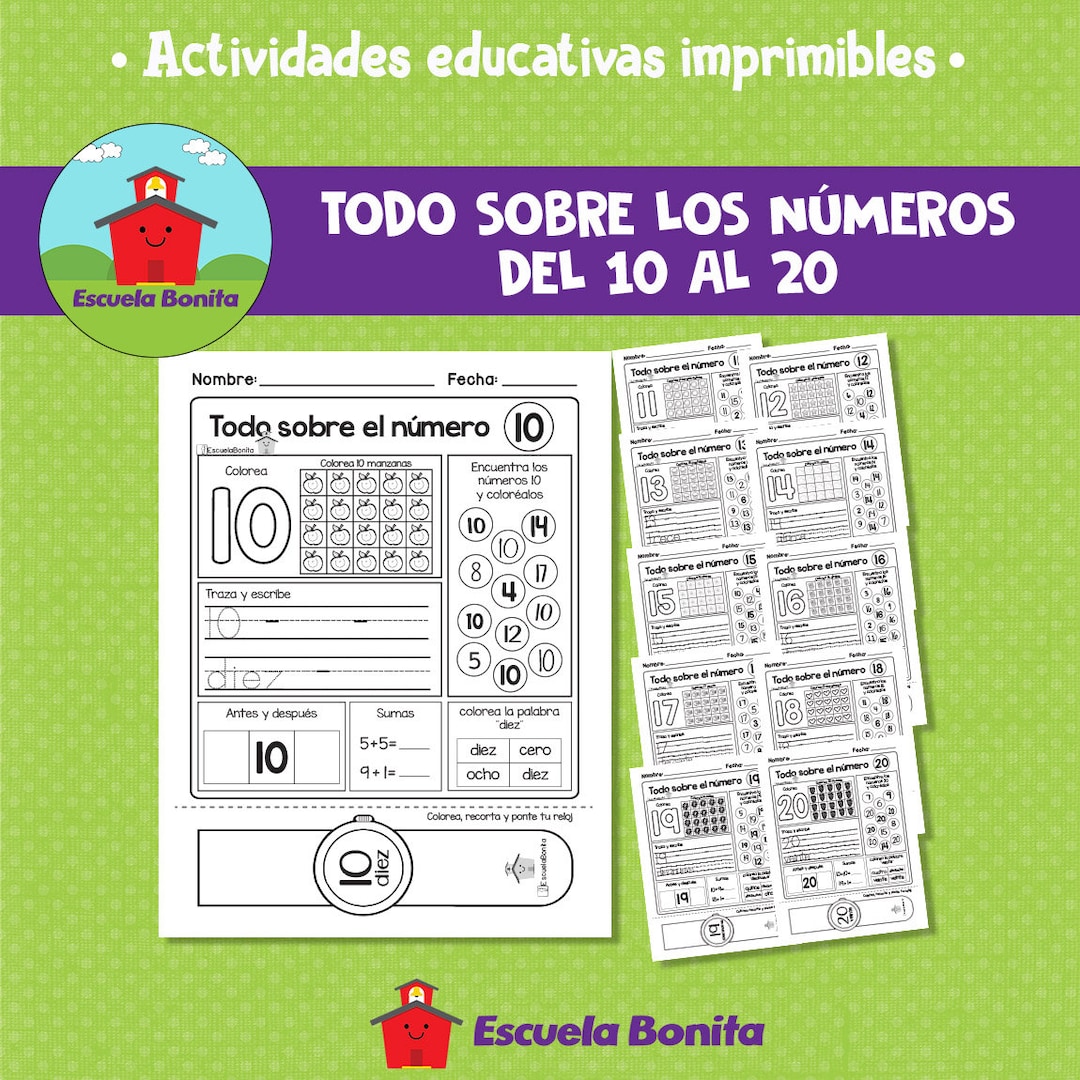 Todo Sobre Los Números Del 10 Al 20 / Everything About the Numbers 10 ...