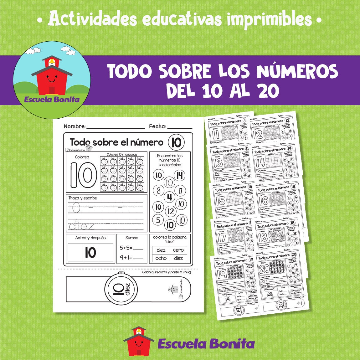 Todo Sobre Los Números Del 10 Al 20 / Everything About the Numbers 10 ...