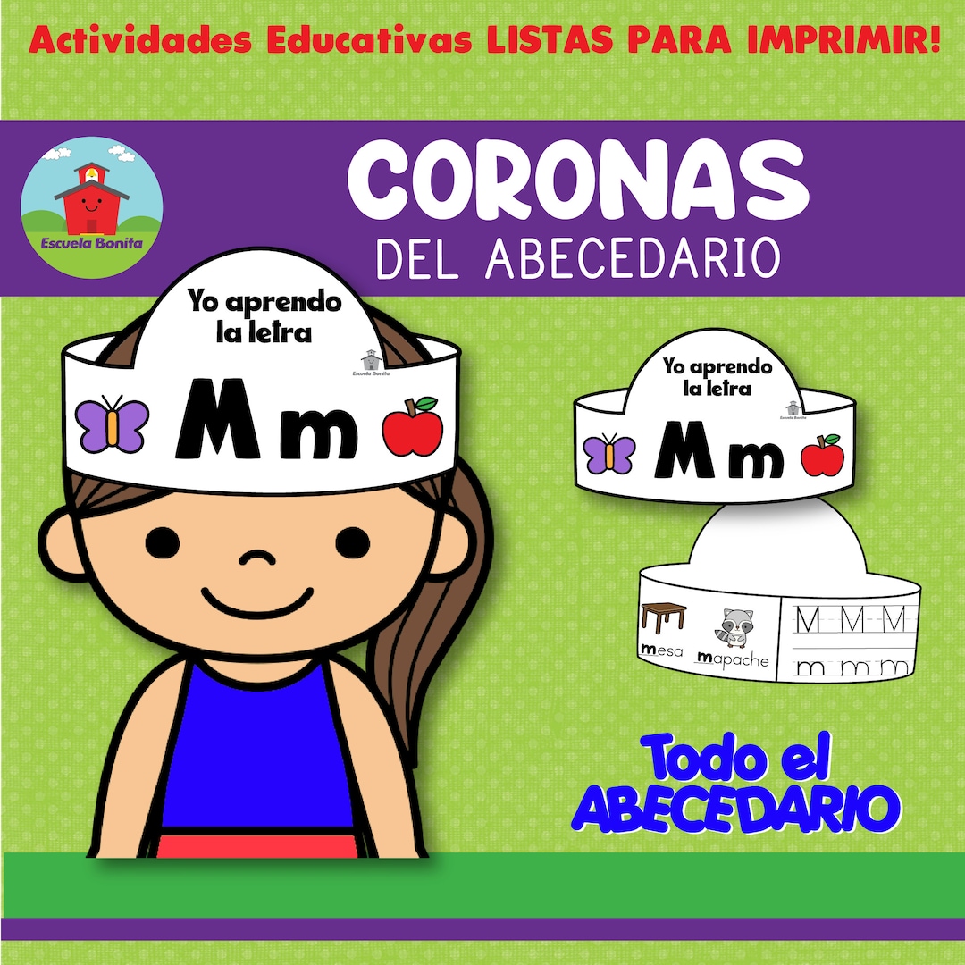 Coronas Del Abecedario / Spanish Alphabet Crowns - Etsy