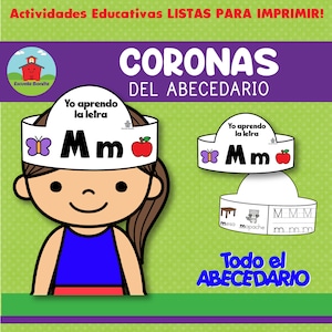 Coronas Del Abecedario / Spanish Alphabet Crowns - Etsy