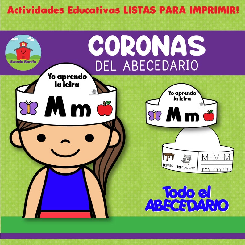 Coronas Del Abecedario / Spanish Alphabet Crowns - Etsy