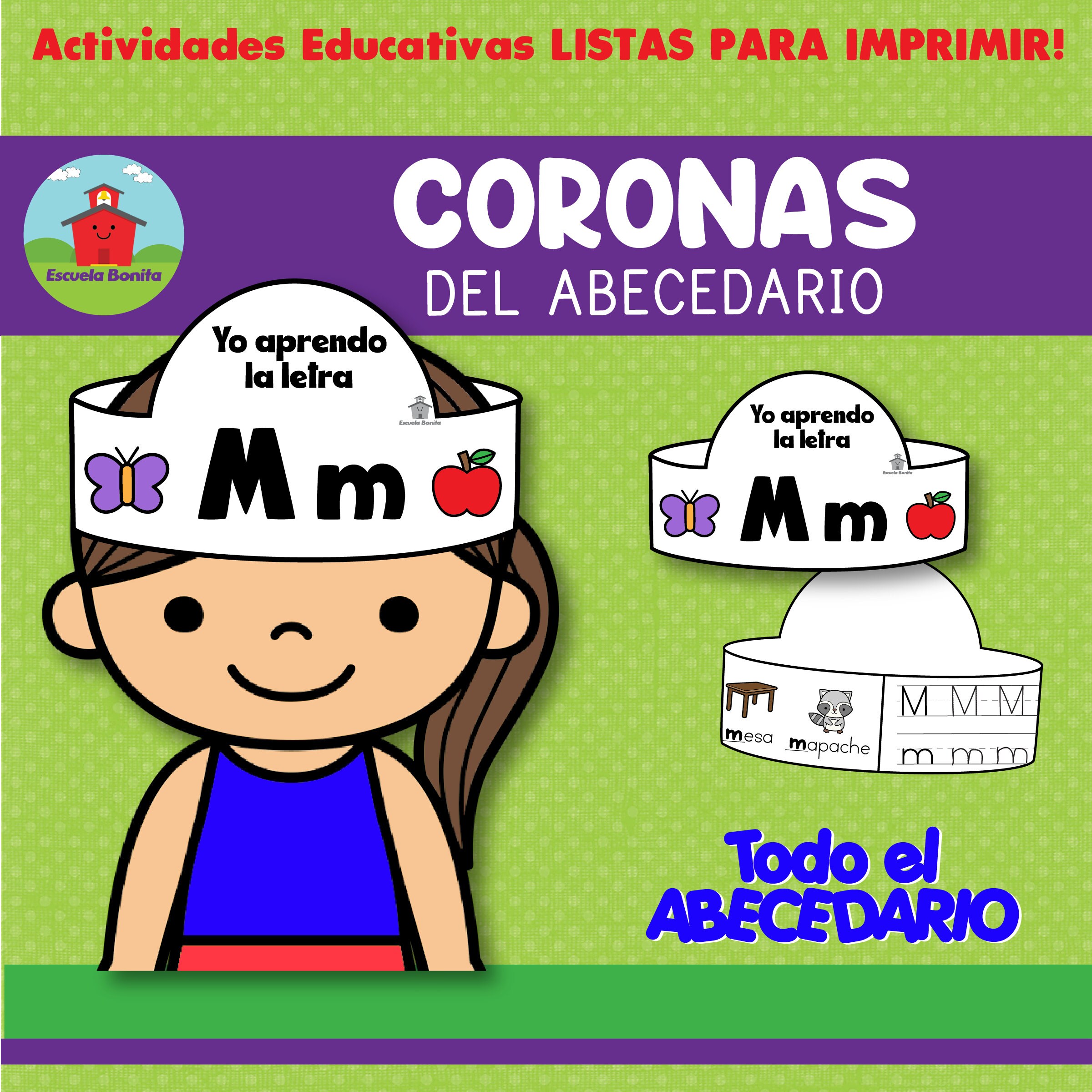 Coronas Del Abecedario / Spanish Alphabet Crowns - Etsy