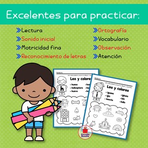 LEO Y COLOREO Con El Abecedario / Spanish Alphabet "read and Color ...