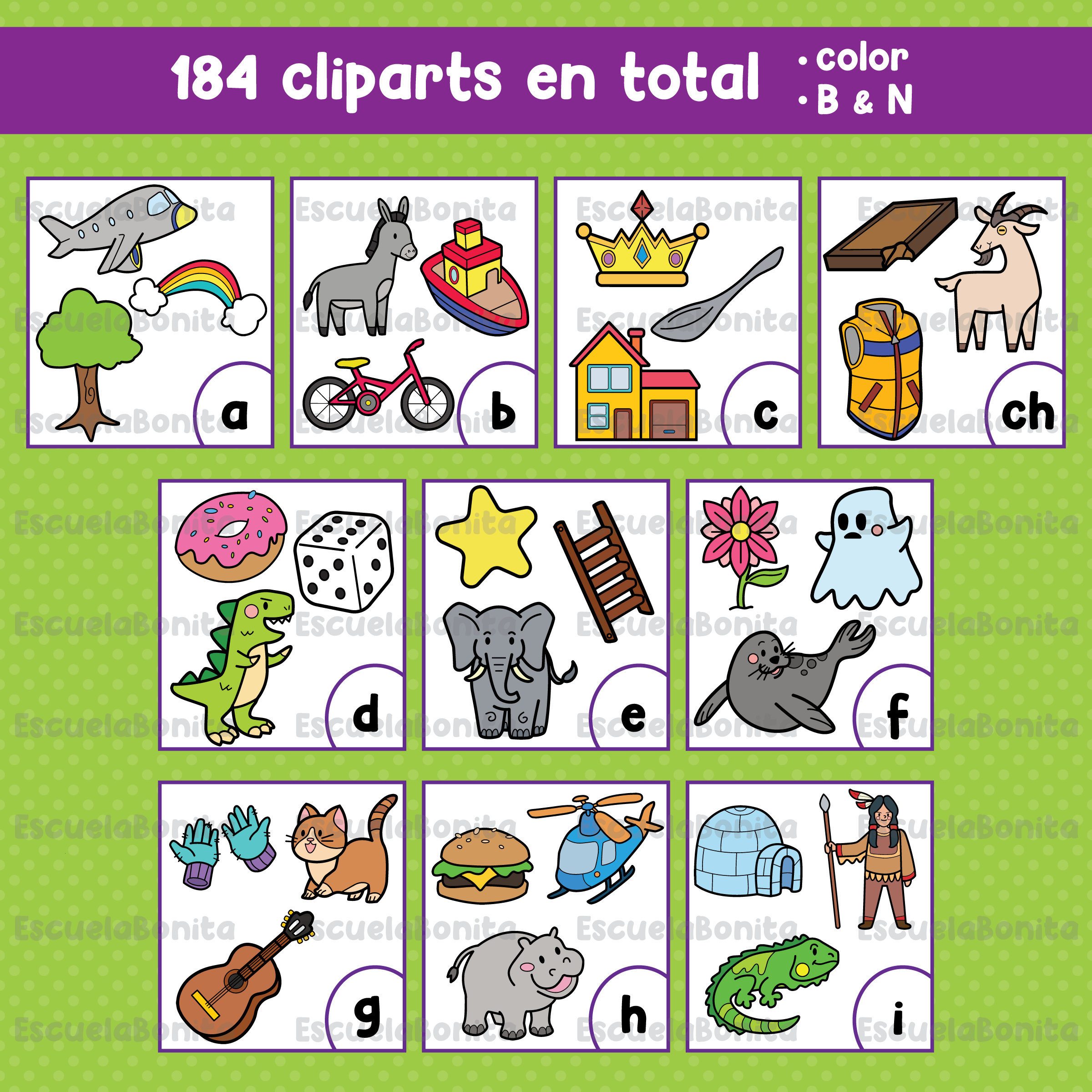 Abecedario En Español // Spanish Alphabet CLIPART - Etsy