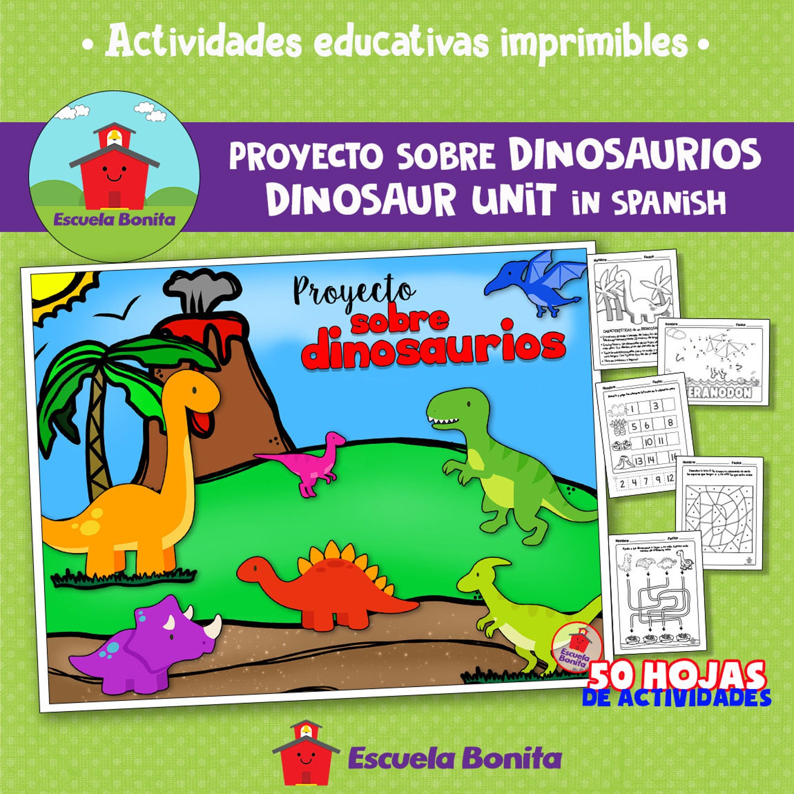 Proyecto Sobre DINOSAURIOS!!! // DINOSAUR UNIT in Spanish - Etsy