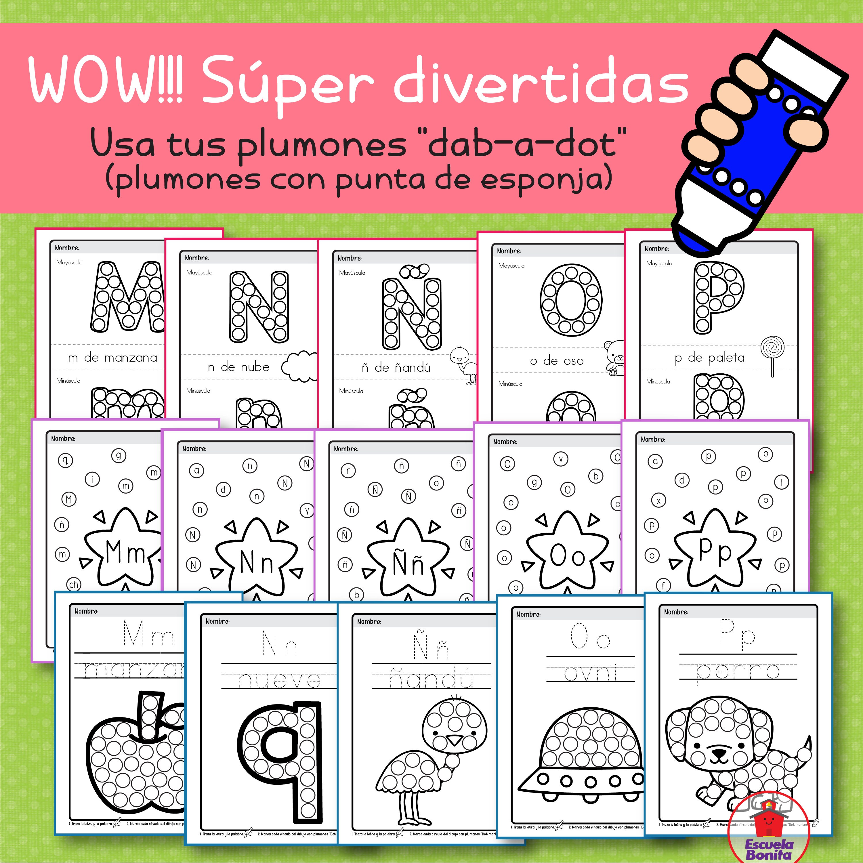 DAB A DOT Con El Abecedario / Spanish Alphabet Dab a Dot Activities - Etsy