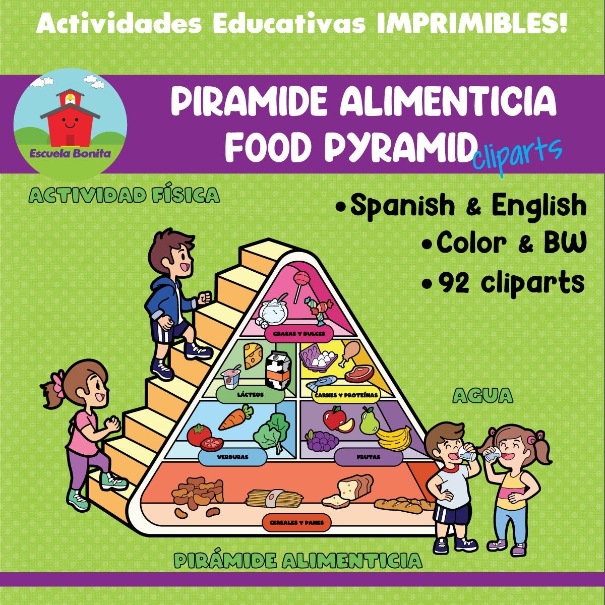 Spanish Food Pyramid Clipart