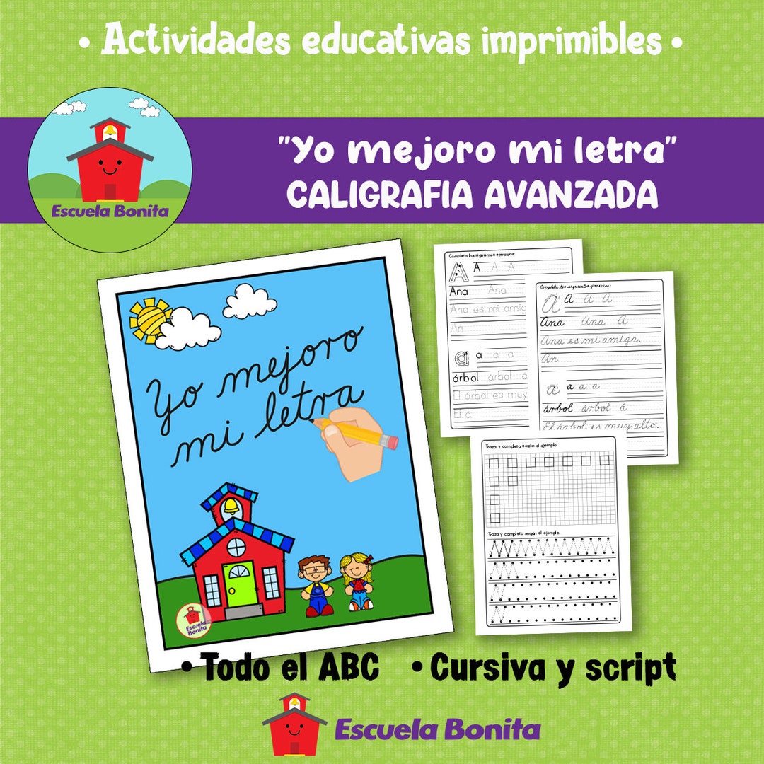 YO MEJORO Mi LETRA! (cursiva, Script, Caligrafía) Cursive Handwriting ...