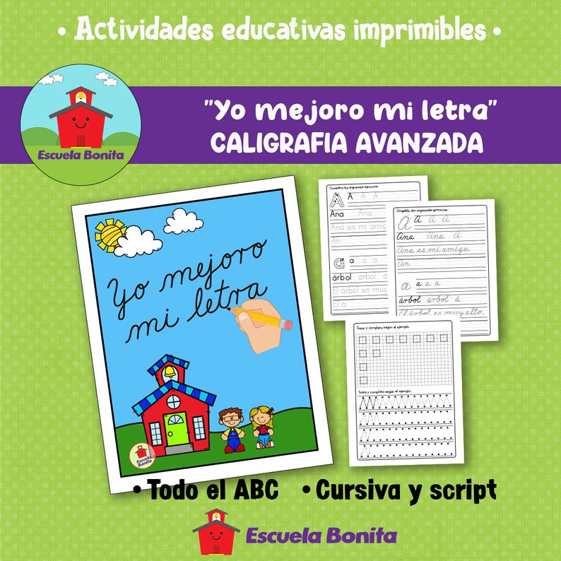 YO MEJORO Mi LETRA! (cursiva, Script, Caligrafía) Cursive Handwriting ...