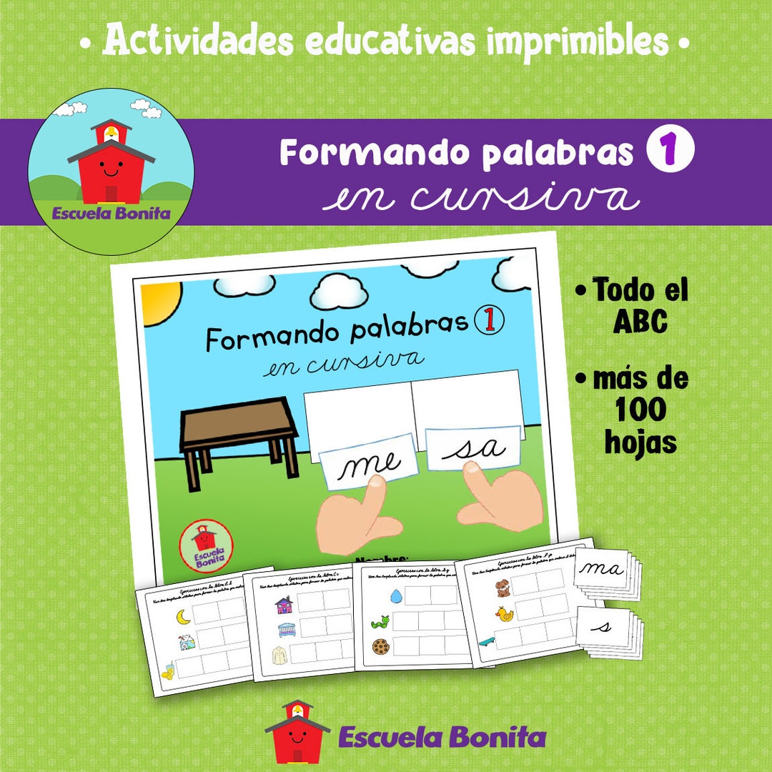 Aprendo a Leer Y Escribir "formando PALABRAS 1" En CURSIVA!!! (en ...