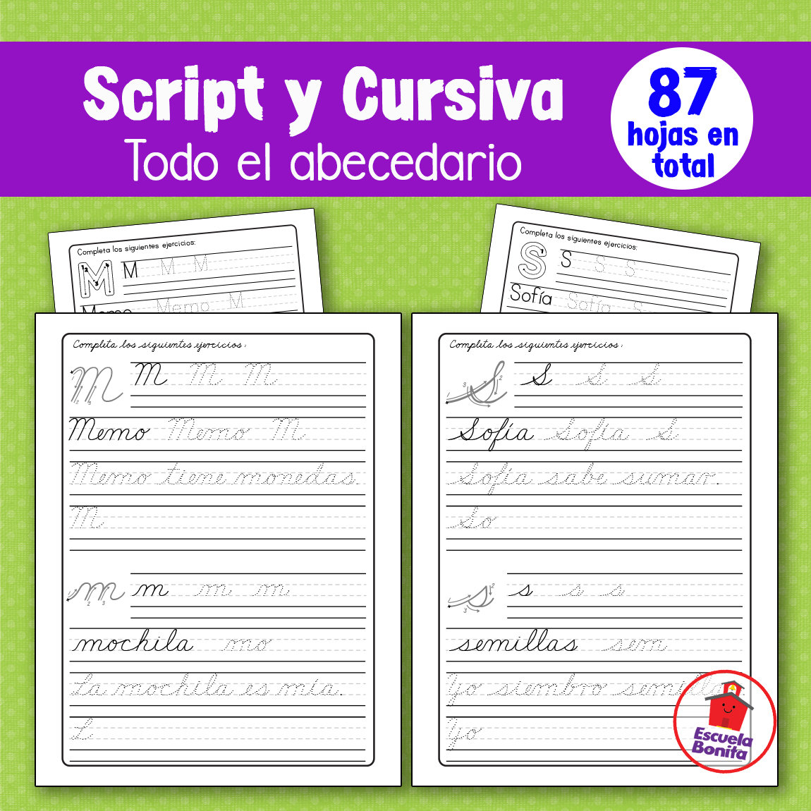 YO MEJORO Mi LETRA! (cursiva, Script, Caligrafía) Cursive Handwriting ...