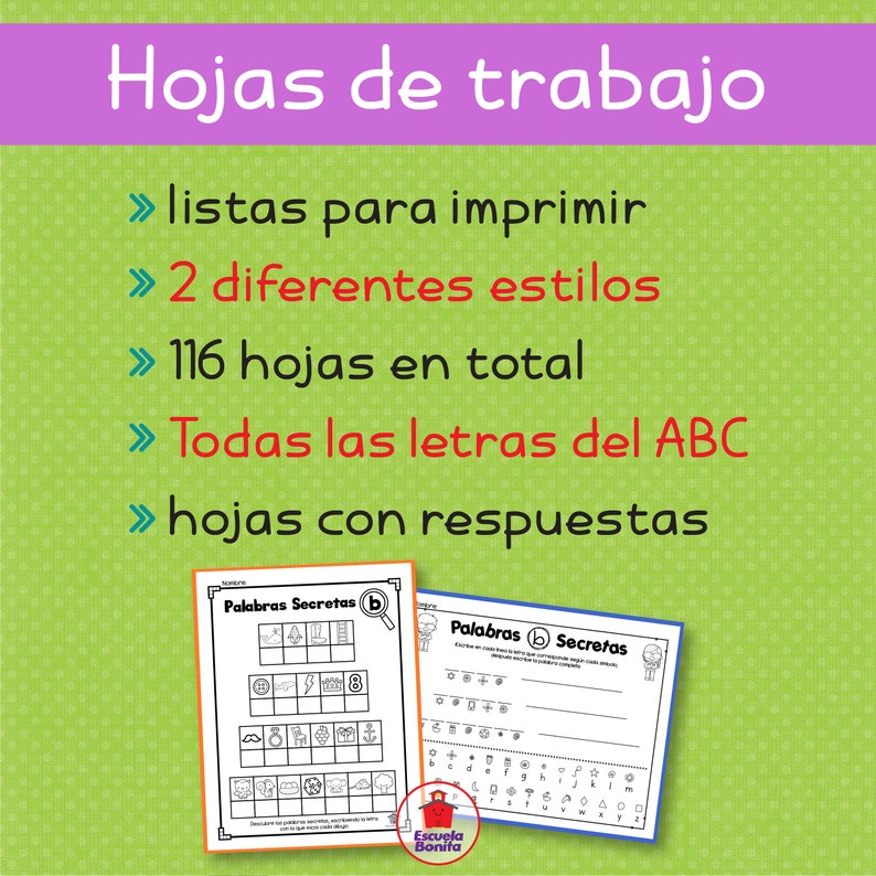 PALABRAS SECRETAS Con El Abecedario / Spanish Alphabet "secret Words ...