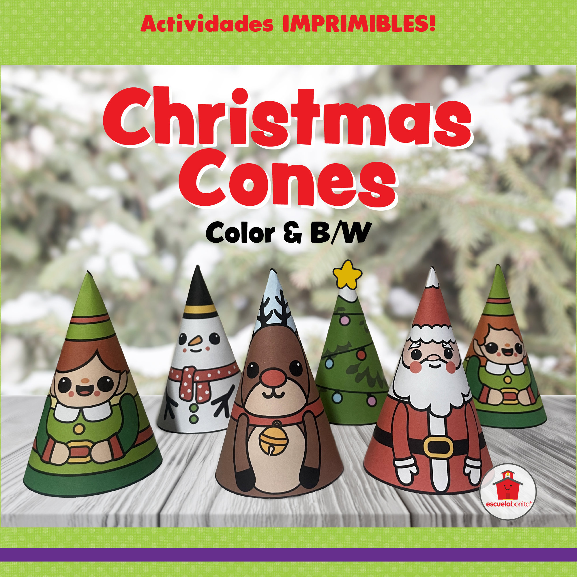 Christmas Cones Craft || Manualidad De Navidad "conos Navideños" - Etsy UK