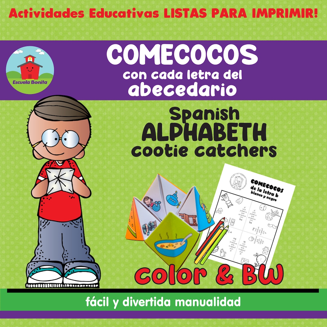 Comecocos De Las Letras Del Abecedario / Spanish Alphabet Cootie ...