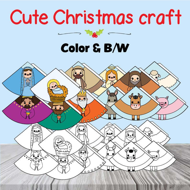 Nativity Cones Craft || Manualidad De Navidad "conos Del Nacimiento" - Etsy