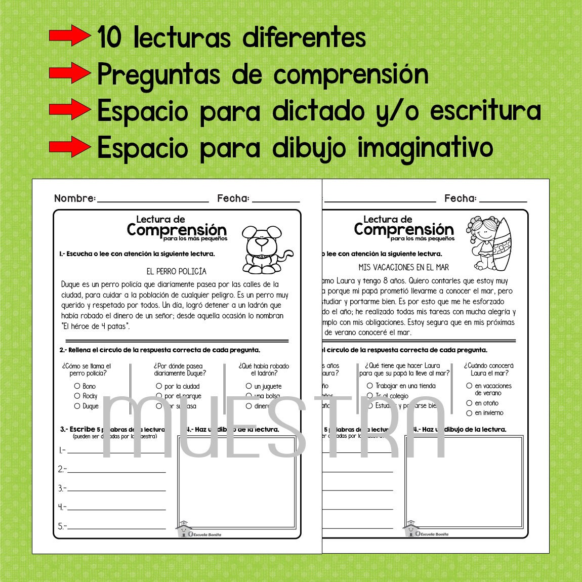 Lecturas De Comprensión Para Niños // Reading Comprehension for Kids - Etsy