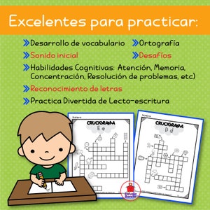 CRUCIGRAMAS Del Abecedario / Spanish Alphabet CROSSWORDS - Etsy