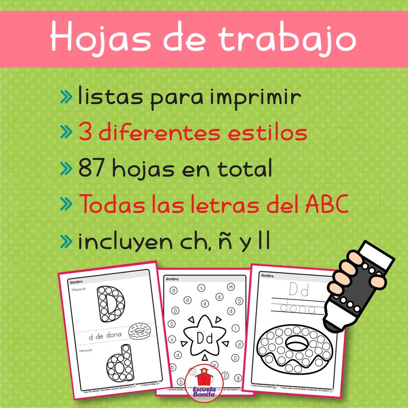 DAB A DOT Con El Abecedario / Spanish Alphabet Dab a Dot Activities - Etsy