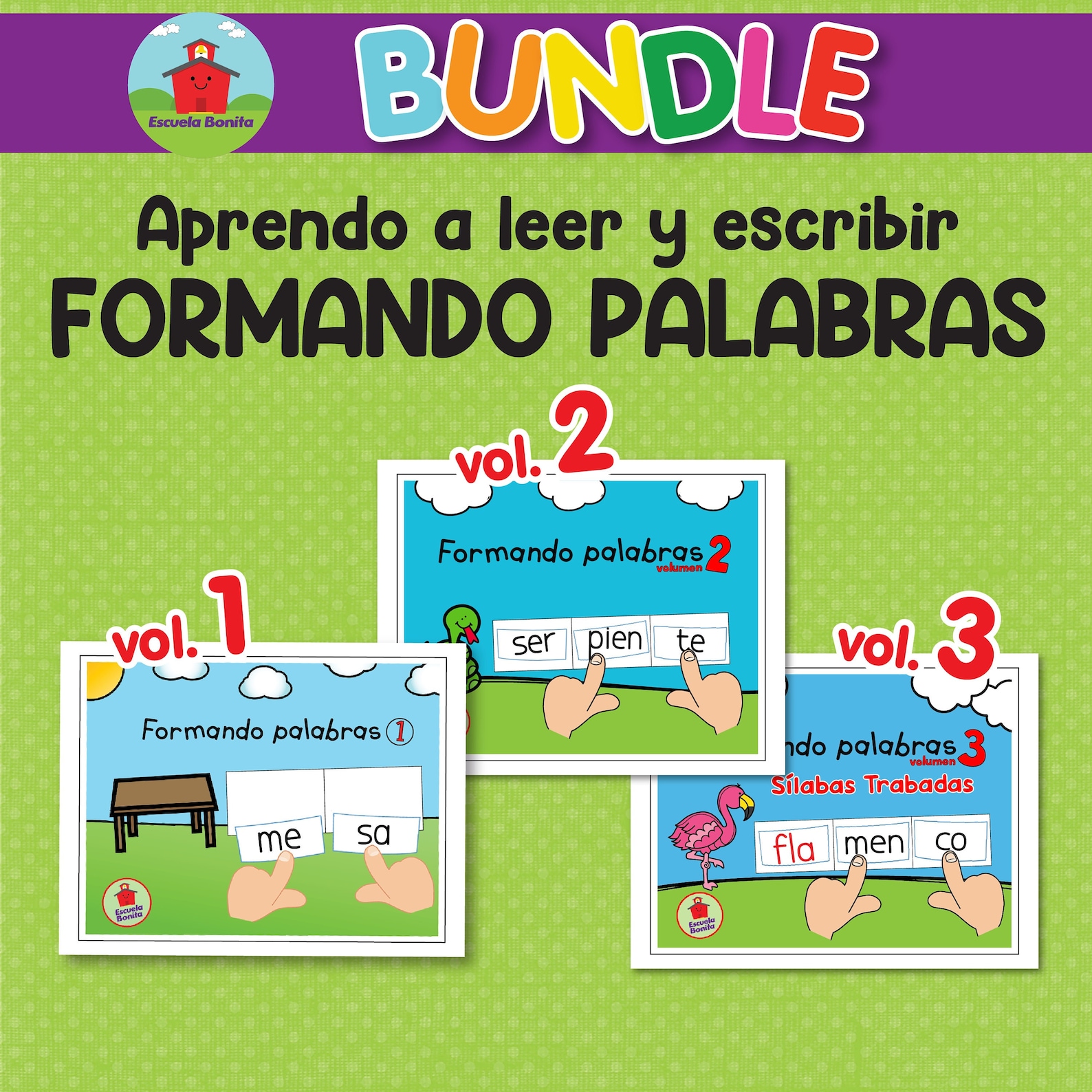SUPER BUNDLE Aprendo a Leer Y Escribir "formando Palabras" 1, 2 Y 3 En ...