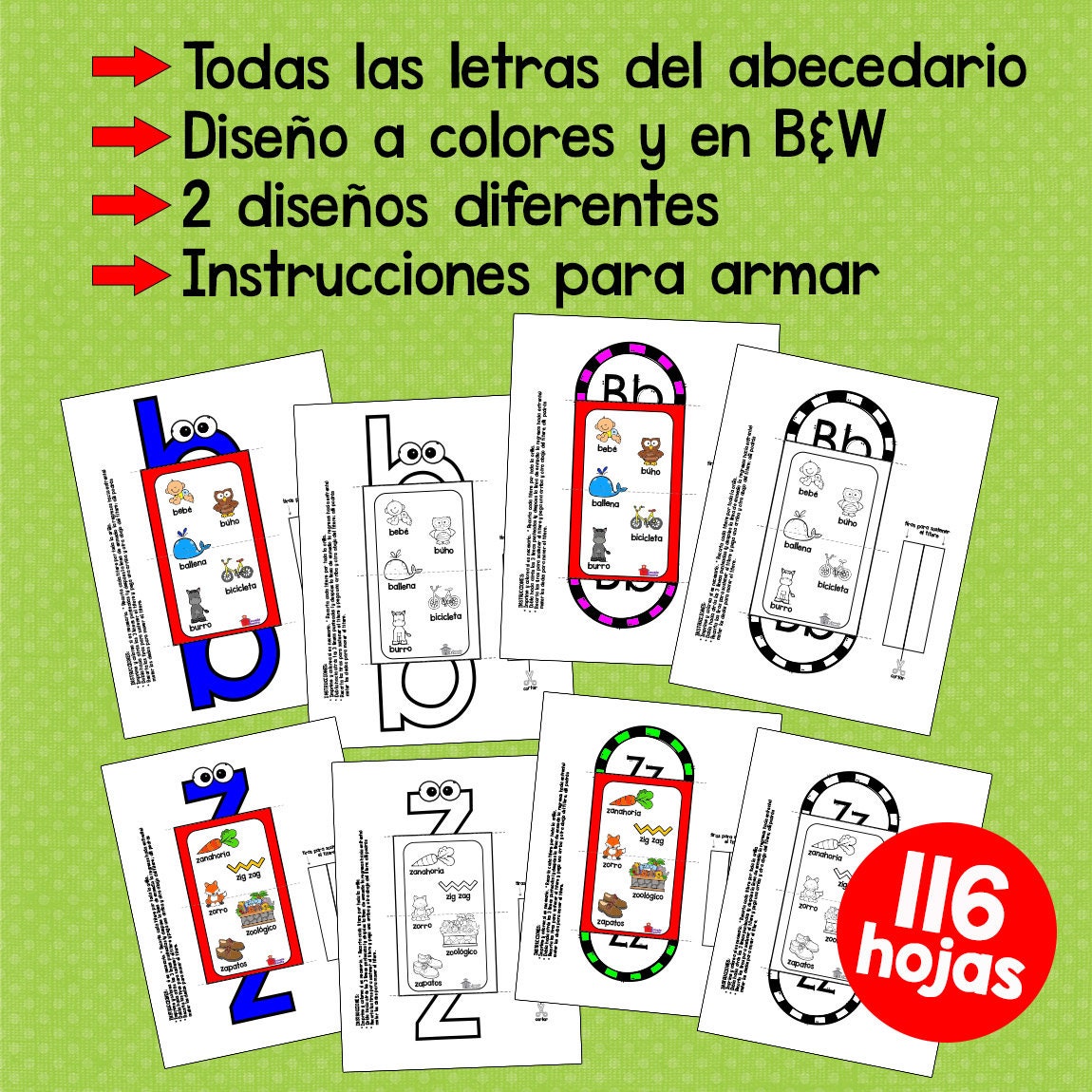 Títeres Del Abecedario // Alphabet Puppets in Spanish - Etsy