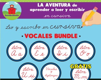 VOCALES BUNDLE La Aventura De Aprender a Leer Y Escribir | Etsy