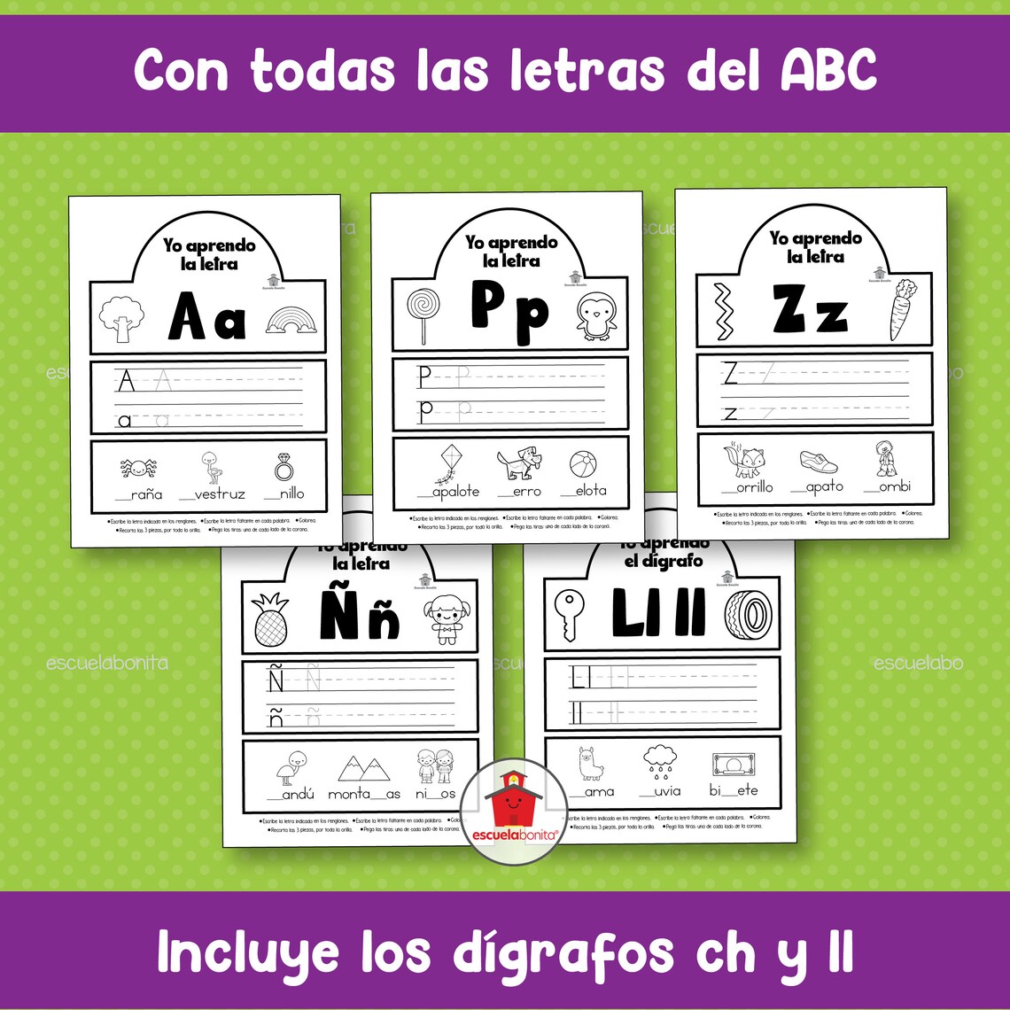 Coronas Del Abecedario / Spanish Alphabet Crowns - Etsy UK