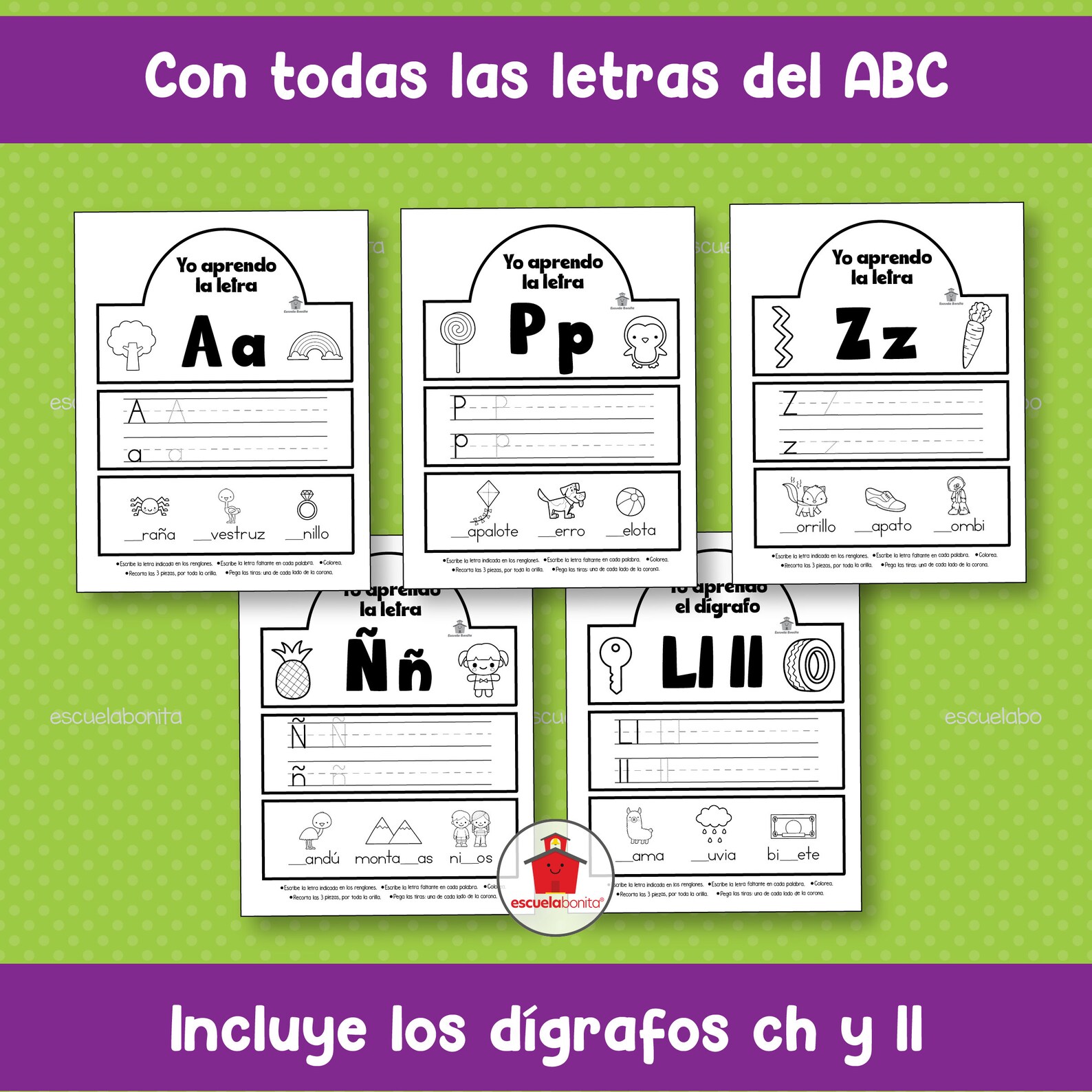 Coronas Del Abecedario / Spanish Alphabet Crowns - Etsy UK