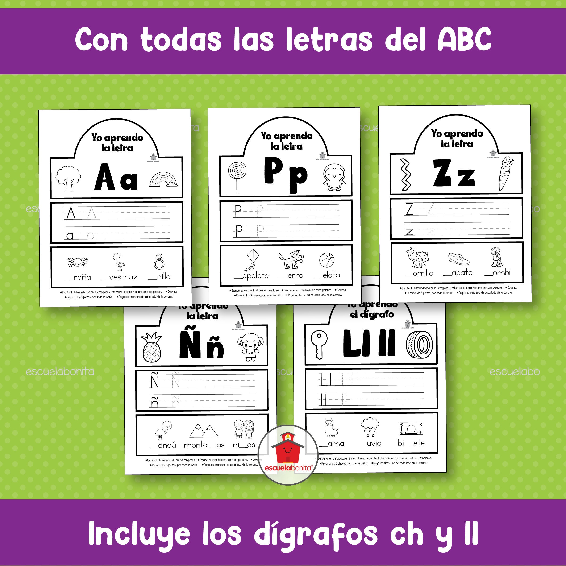 Coronas Del Abecedario / Spanish Alphabet Crowns - Etsy UK