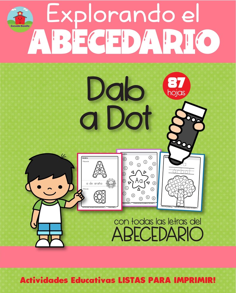 DAB A DOT Con El Abecedario / Spanish Alphabet Dab a Dot Activities - Etsy
