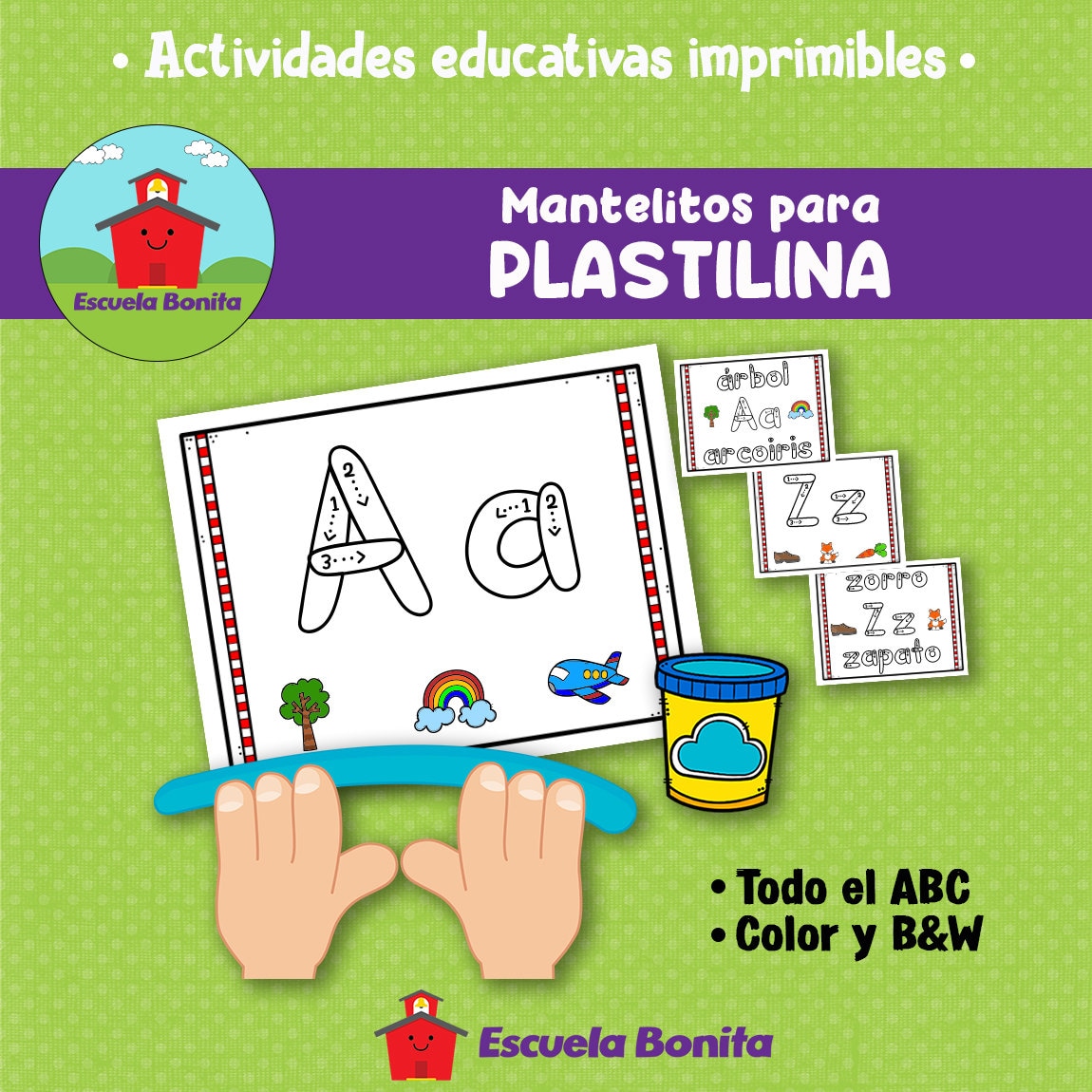 Manteles Del Abecedario Para Plastilina / Spanish Alphabet Playdough ...