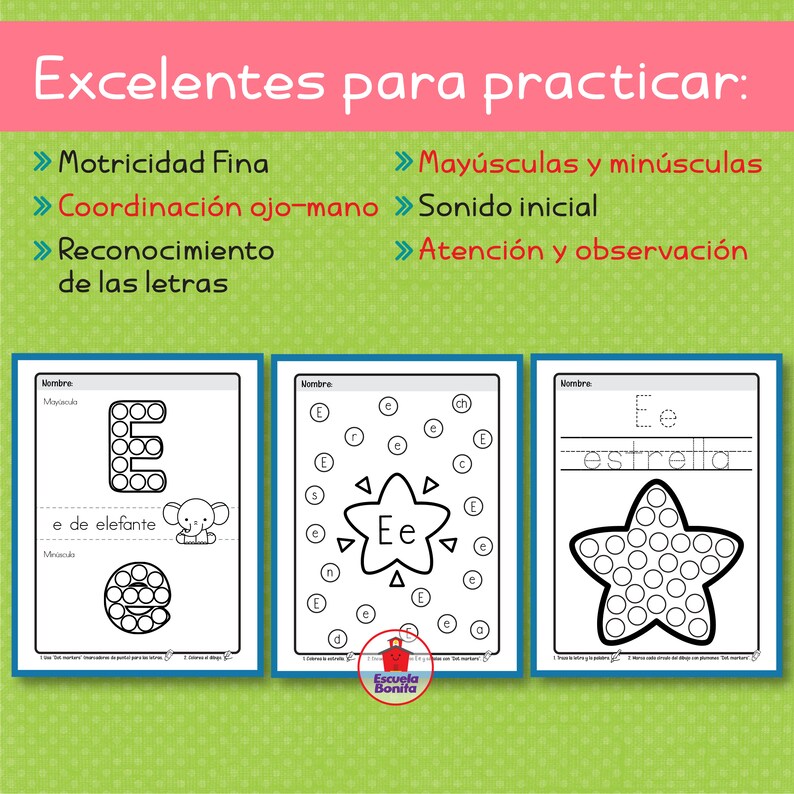 DAB A DOT Con El Abecedario / Spanish Alphabet Dab a Dot Activities - Etsy