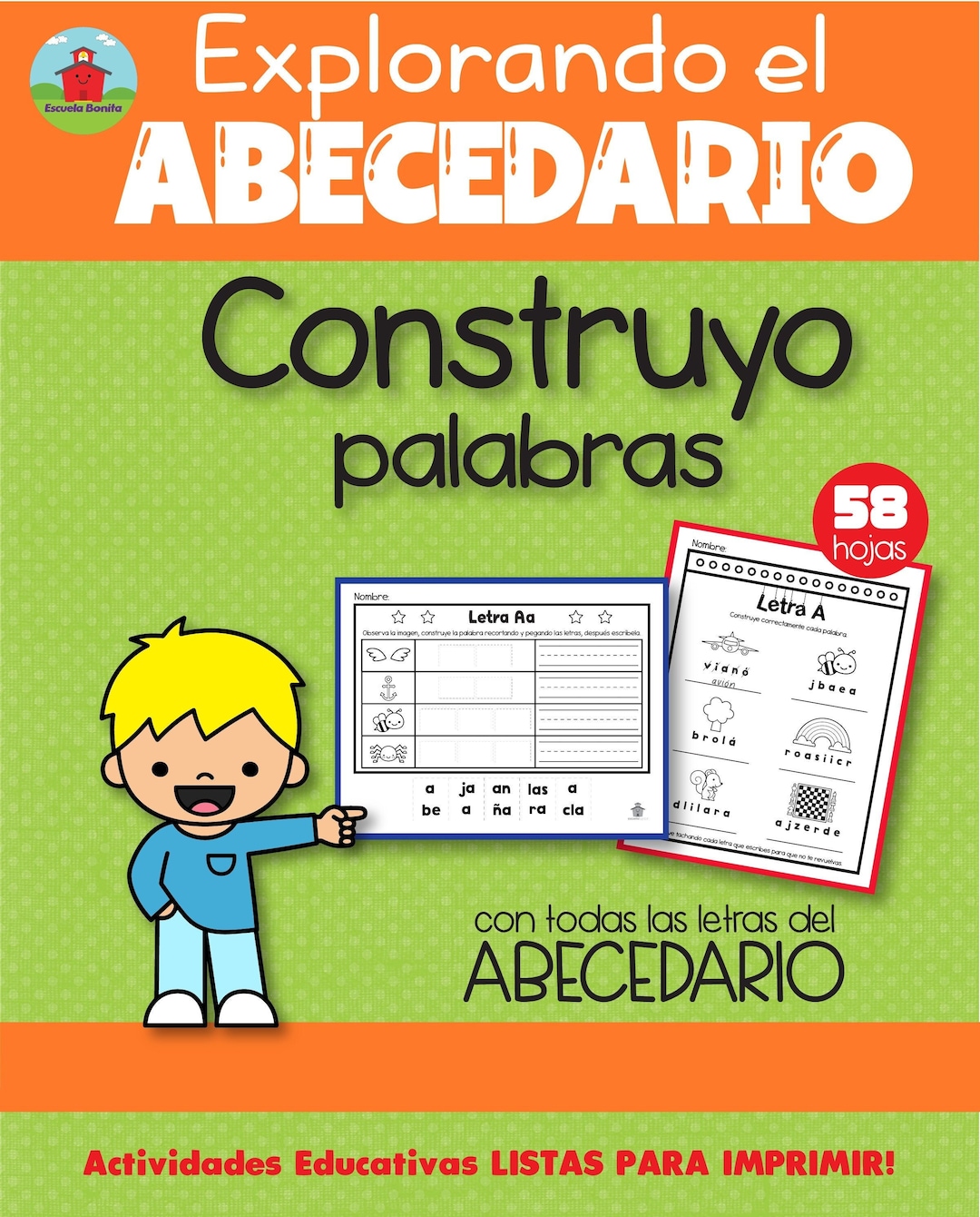CONSTRUYO PALABRAS Con El Abecedario / Spanish Alphabet Word Building ...
