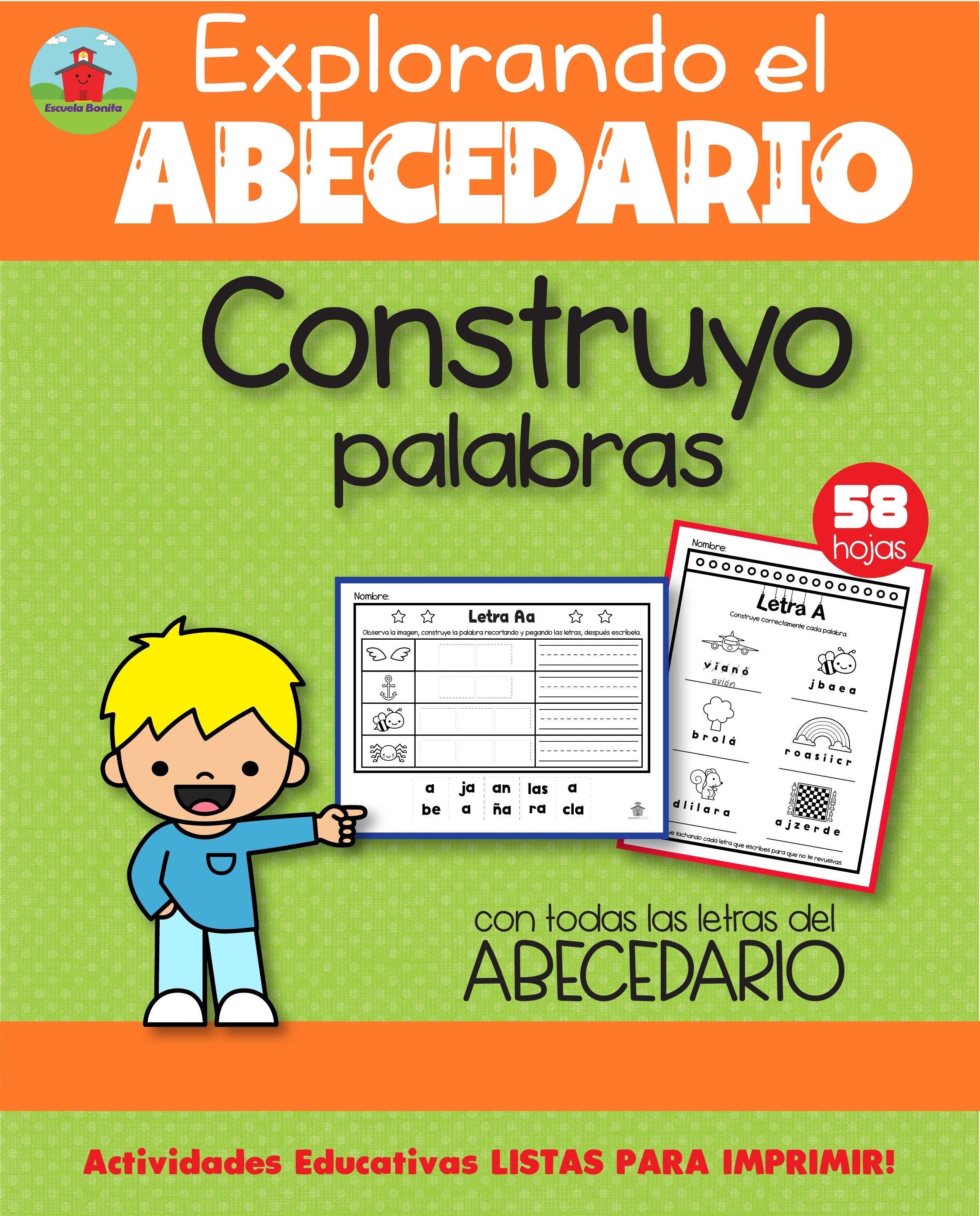 CONSTRUYO PALABRAS Con El Abecedario / Spanish Alphabet Word Building ...