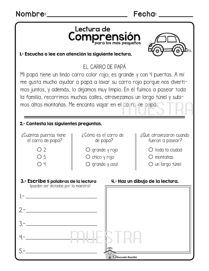 Lecturas De Comprensión Para Niños // Reading Comprehension for Kids - Etsy